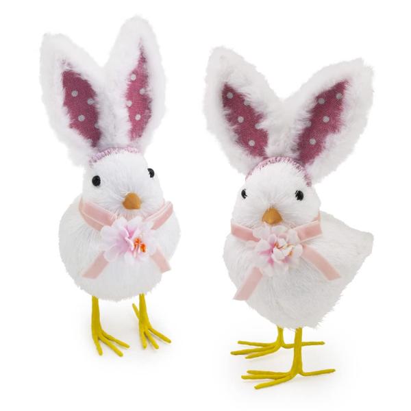 ・EASTER CHICK FIGURINES: Pair of baby chicks bring festive fun to your spring and Easter decorating・DIMENSIONS: Measures...
