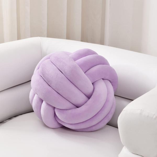 ・【Fun Decoration】The perfect pop of color for a room ＆ nicely constructed.Whether the round knot ball pillow is on your ...