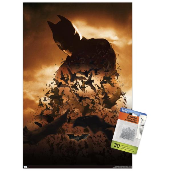 ・THIS TRENDS BATMAN BEGINS - BATMAN ONE SHEET WALL POSTER uses high-resolution artwork and is printed on PhotoArt Gloss ...