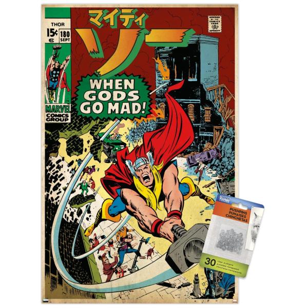 ・THIS TRENDS MARVEL KATAKANA - THOR #108 WALL POSTER uses high-resolution artwork and is printed on PhotoArt Gloss Poste...