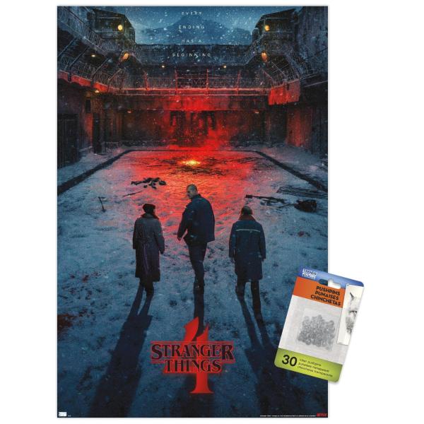 ・THIS TRENDS NETFLIX STRANGER THINGS: SEASON 4 - RUSSIA TEASER ONE SHEET WALL POSTER uses high-resolution artwork and is...