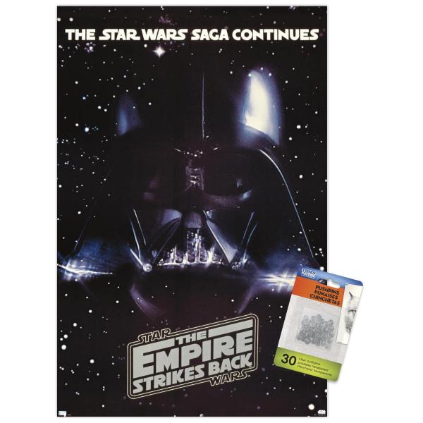 ・THIS TRENDS STAR WARS: THE EMPIRE STRIKES BACK - VADER ONE SHEET WALL POSTER uses high-resolution artwork and is printe...