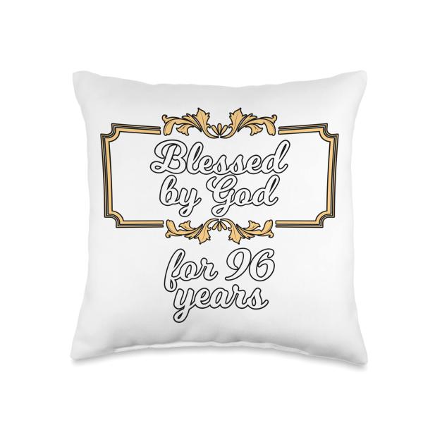 ・Blessed By God for 96 Years, 96th Birthday Vintage, for him, for her, coworker, cousin, ugly christmas, Halloween, Than...