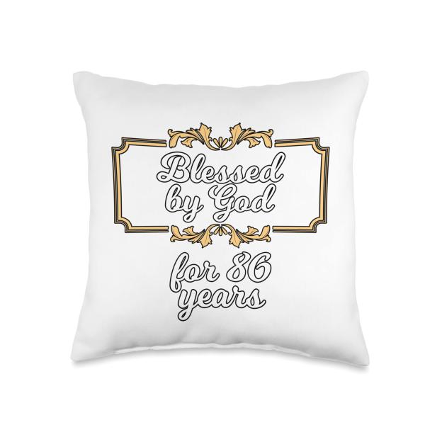 ・Blessed By God for 86 Years, 86th Birthday Vintage, for him, for her, coworker, cousin, ugly christmas, Halloween, Than...