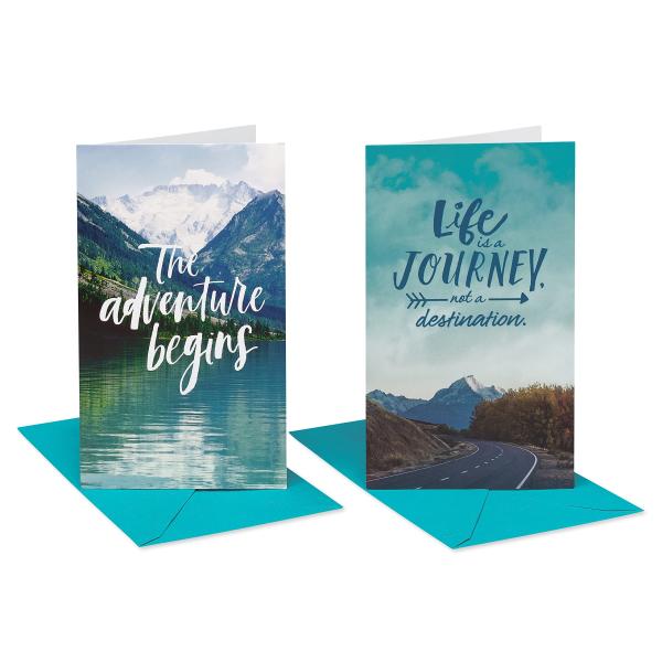 ・Front Message Card 1: The adventure begins. Front Message Card 2: Life is a journey, not a destination.・Inside Message ...