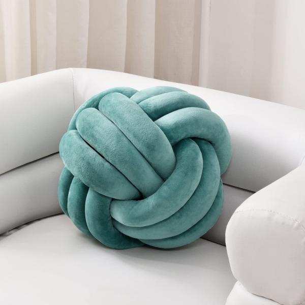 ・【Fun Decoration】The perfect pop of color for a room ＆ nicely constructed.Whether the round knot ball pillow is on your ...
