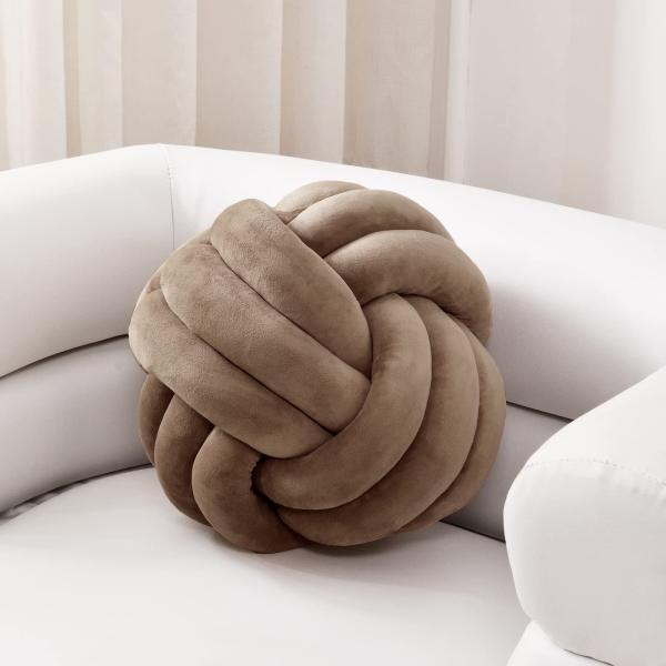・【Fun Decoration】The perfect pop of color for a room ＆ nicely constructed.Whether the round knot ball pillow is on your ...