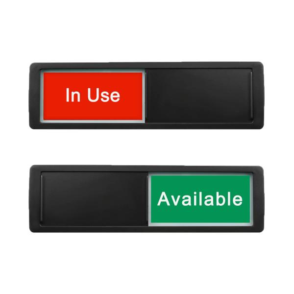 ・【Inform in advance】Pasted the sign on the door, show the IN USE or AVAILABLE content by telling them not to enter or we...