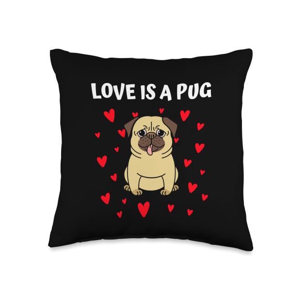 ・This "Love is a Pug" design is perfect for pug lovers and is a great present for family and friends. If you're looking ...