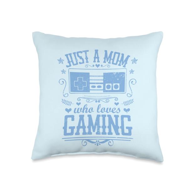 ・Funny video games fan inspired quote saying mom joke for women says Just a Mom Who Loves Gaming with retro game control...