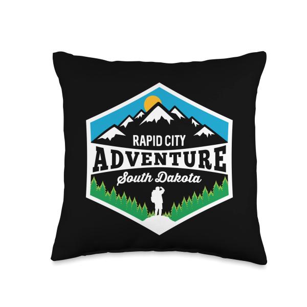 ・Rapid City SD design featuring a hiker overlooking the mountains and forest. Great for anyone that lives in South Dakot...