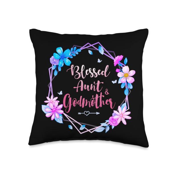 ・Blessed To Be Called Aunt And GODMOTHER Colorful Flower Gift With Colourful Floral Embellishment Make This Graphic Gift...