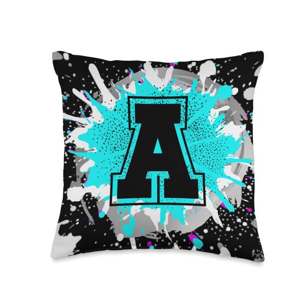 ・These varsity themed clothing for women, men and kids featuring a simple graphic design of an initial on a funky backgr...