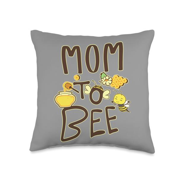 ・Cute bee pregnancy design with the wording "Mom to Bee" and shows a honeycomb, a honey spoon and a cute bee and is perf...