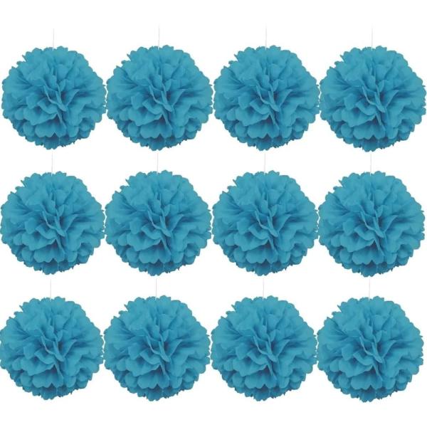 ・BOLD AND BEAUTIFUL: Make a statement at your next event with this eye-catching Terrific Teal Hanging Tissue Pom Pom, pe...