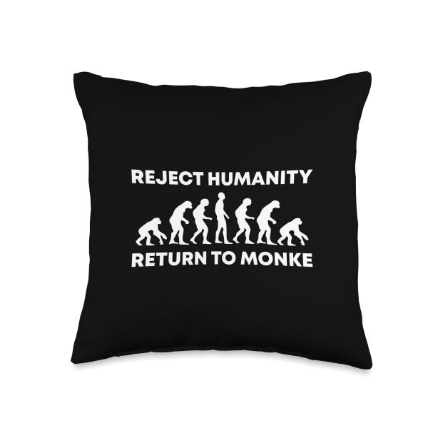 ・Reject Humanity Return To Monke Apparel for men, women and kids features the funny dank meme saying about the anarcho-p...