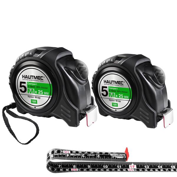 ・【True One-Handed Operation】: This pro-grade self locking tape measure features high-quality auto-lock mechanism, essent...