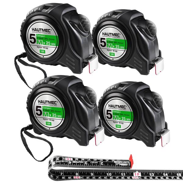 ・【True One-Handed Operation】: This pro-grade self locking tape measure features high-quality auto-lock mechanism, essent...