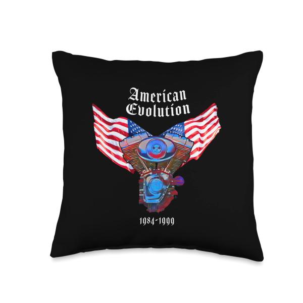 ・Big V freedom evolution aka Blockhead American legendary motorcycle engine with USA flags flying. Ideal for fans, membe...