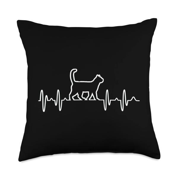 ・Heartbeat pulse heart line hangover Persian Siam cat fans. Ideal gift for men, women, girls and boys, teams, couples an...