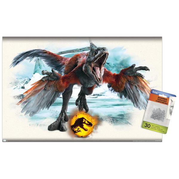 ・THIS TRENDS JURASSIC WORLD: DOMINION - PYRORAPTOR FOCAL WALL POSTER uses high-resolution artwork and is printed on Phot...