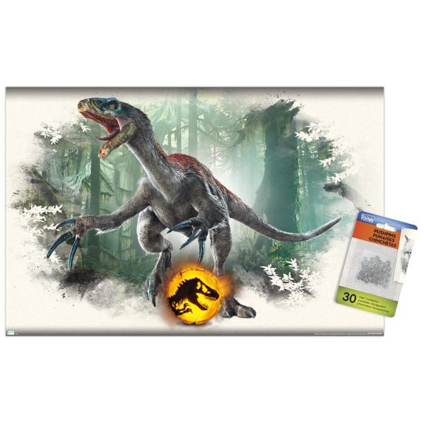 ・THIS TRENDS JURASSIC WORLD: DOMINION - THERIZINOSAURUS FOCAL WALL POSTER uses high-resolution artwork and is printed on...