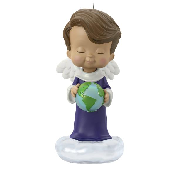 ・Bring wishes for peace on earth to your tree with this Aster Keepsake Christmas ornament. The adorable little angel hol...