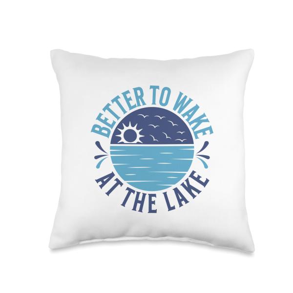 ・Boating Lake Lifestyle design. Better To Wake At The Lake. Get in lake life mood with this cool boat slogan! Perfect fo...