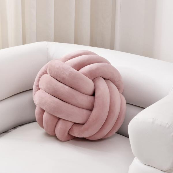 ・【Fun Decoration】The perfect pop of color for a room ＆ nicely constructed.Whether the round knot ball pillow is on your ...