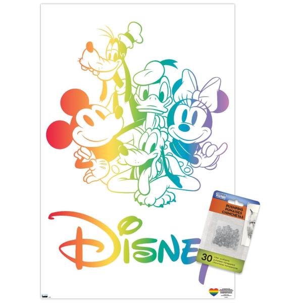 ・THIS TRENDS DISNEY MICKEY MOUSE - PRIDE WALL POSTER uses high-resolution artwork and is printed on PhotoArt Gloss Poste...