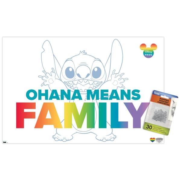 ・THIS TRENDS DISNEY LILO AND STITCH - FAMILY PRIDE WALL POSTER uses high-resolution artwork and is printed on PhotoArt G...