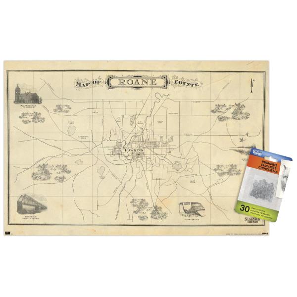 ・THIS TRENDS NETFLIX STRANGER THINGS: SEASON 4 - MAP WALL POSTER uses high-resolution artwork and is printed on PhotoArt...
