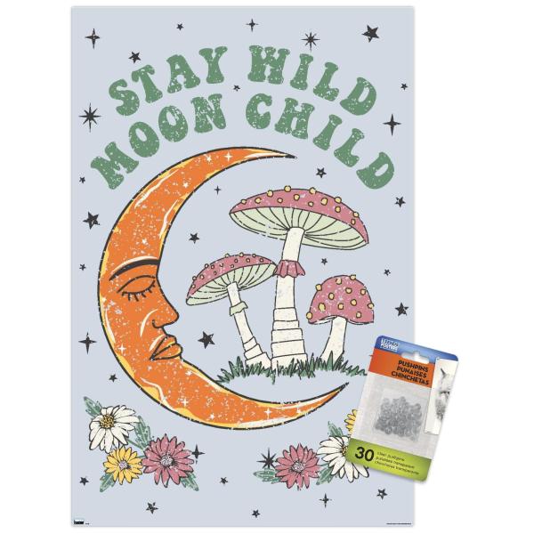 ・THIS TRENDS STAY WILD MOON CHILD WALL POSTER uses high-resolution artwork and is printed on PhotoArt Gloss Poster Paper...