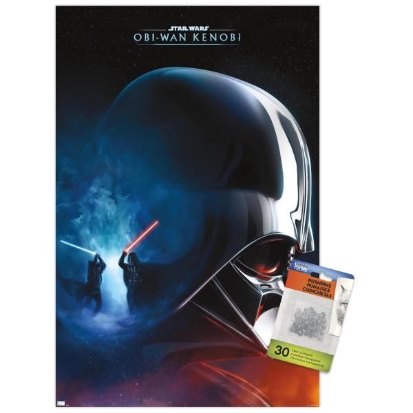 ・THIS TRENDS STAR WARS: OBI-WAN KENOBI - DARTH VADER COLLAGE WALL POSTER uses high-resolution artwork and is printed on ...