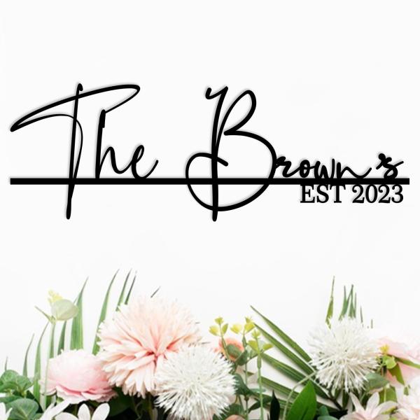 ・? Rustic Charm to Your Home: This personalized name sign is handcrafted by metal artisans to create the perfect home de...