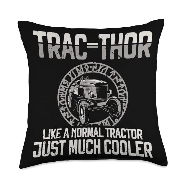 ・Cool Viking graphic with an axe and slogan that says Trac-thor Like A Normal Tractor Just Much Cooler. Perfect for fans...