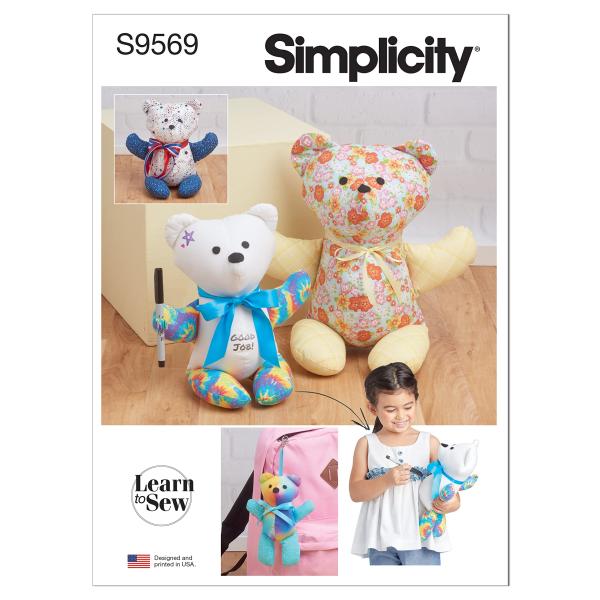 ・型紙セット。縫製テンプレート、生地の推奨事項、パターンピース、サイズガイド、ぬいぐるみのメモリーベアの説明書が含まれます。・S・M・Lの3サイズ展開。・リボン・フェルトの目と鼻・マーカーを差し込むための伸縮ループ・コントラストの腕と脚が特...