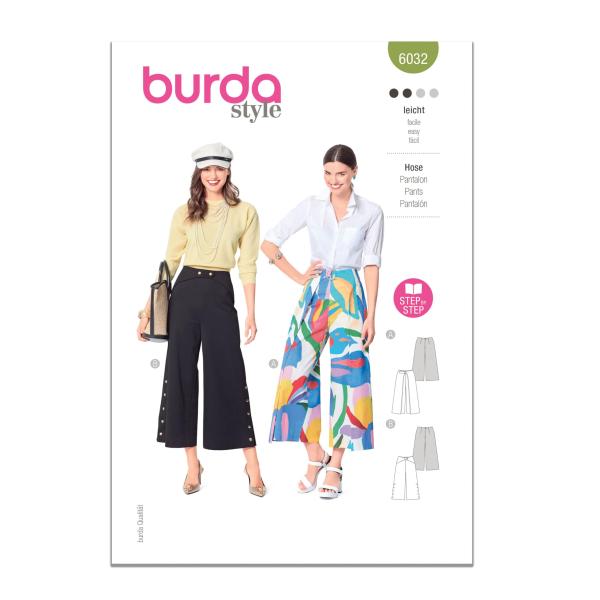 ・Burda pattern kits come with pattern pieces for cutting out the fabric, step by step written and illustrated instructio...