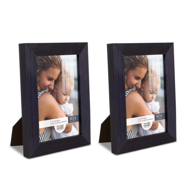・【Size】The photo size (inner size) is 4"x6". Actual frame size (finished size) is 5.5"x7.5"x 0.75".・【Easy to Display】Thi...