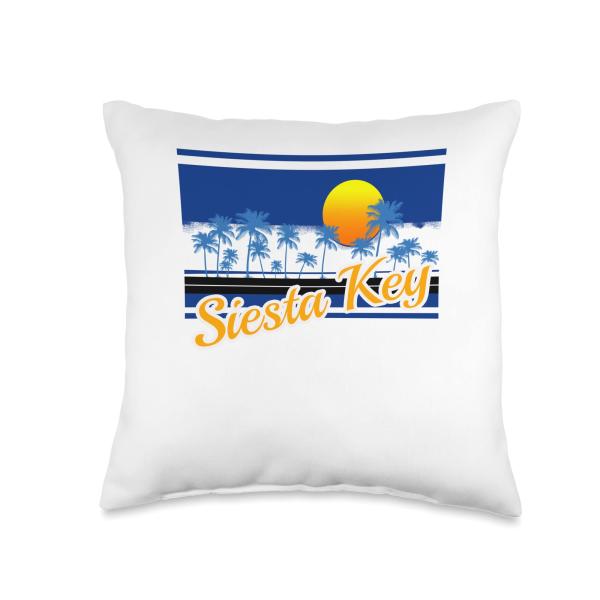 ・Siesta Key Vintage Surf Style Retro Beach themed gear featuring palm trees, water and the Florida sun. Perfect for souv...