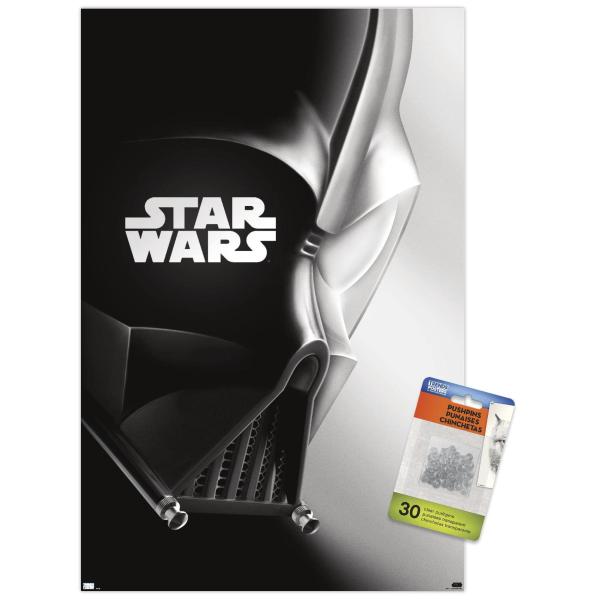 ・THIS TRENDS STAR WARS: SAGA - DARTH VADER MASK CLOSE-UP WALL POSTER uses high-resolution artwork and is printed on Phot...
