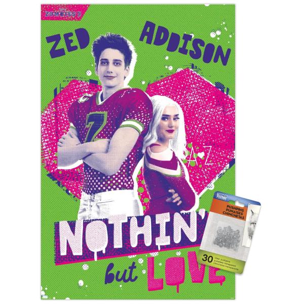 ・THIS TRENDS DISNEY ZOMBIES 3 - ZED AND ADDISON WALL POSTER uses high-resolution artwork and is printed on PhotoArt Glos...