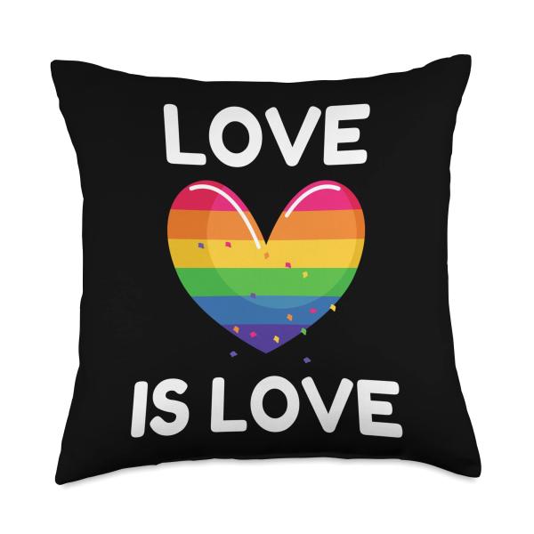 ・This fun Gay Pride Apparel, featuring a Gay Pride rainbow themed Love Heart and text that says: Love Is Love, is perfec...