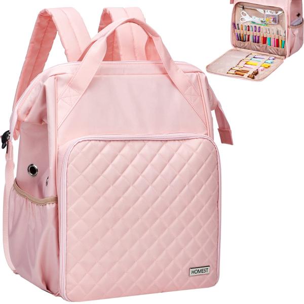 ・FITS OVER 28 SKEINS - Fits over 28 skeins that weigh 3.5 oz. It is a roomy bag with lots of storage opportunities, grea...