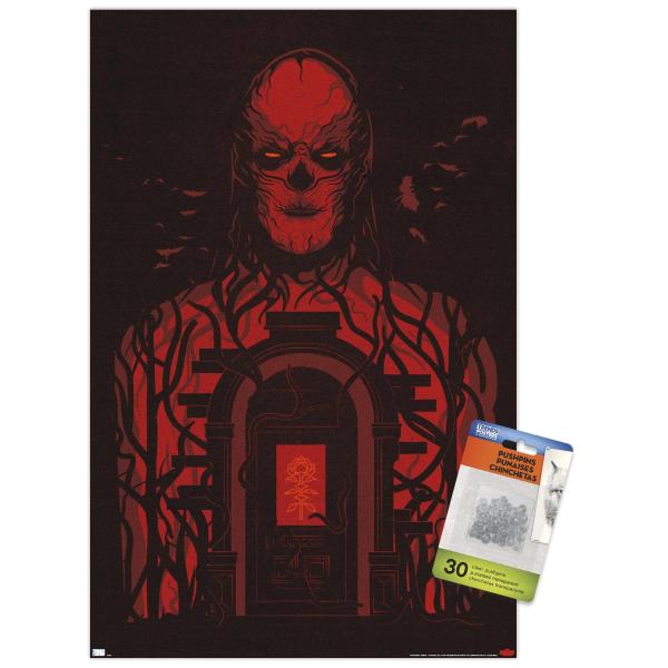 ・THIS TRENDS NETFLIX STRANGER THINGS: SEASON 4 - VECNA DOOR WALL POSTER uses high-resolution artwork and is printed on P...
