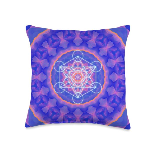 ・Metatron's Cube Sacred Geometry on Blue Orange Kaleidoscope is a perfect gift for sacred geometry, metatron, metatrons,...
