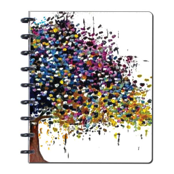 ディスク式手帳システム（Levenger Circa・Staples Arc・Happy Planner・TUL等）対応のマットポリ素材カバー。指紋が付きにくく耐久性のあるマット仕上げ。ディスクシステムにぴったりフィットする精密な設計。