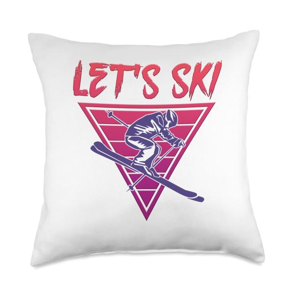 ・"LET'S SKI" Cool vintage ski design retro skiing shred ski shredding down snow hills for wintersport fans vintage frees...
