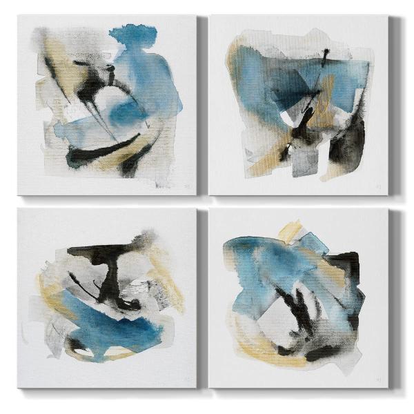 ・【SIZE OF THE SET】: 12x12 inches (30.5x30.5cm) each panel, 4 panels in total.・【HAND MADE ＆ EASY TO HANG】: Each panel of ...