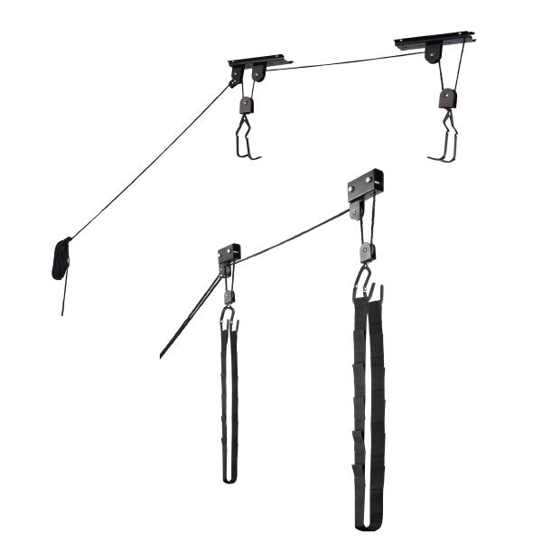 ・PULLEY HOIST SET OF 2 - This kit includes 1 adjustable kayak storage lift that can suspend any style of small watercraf...